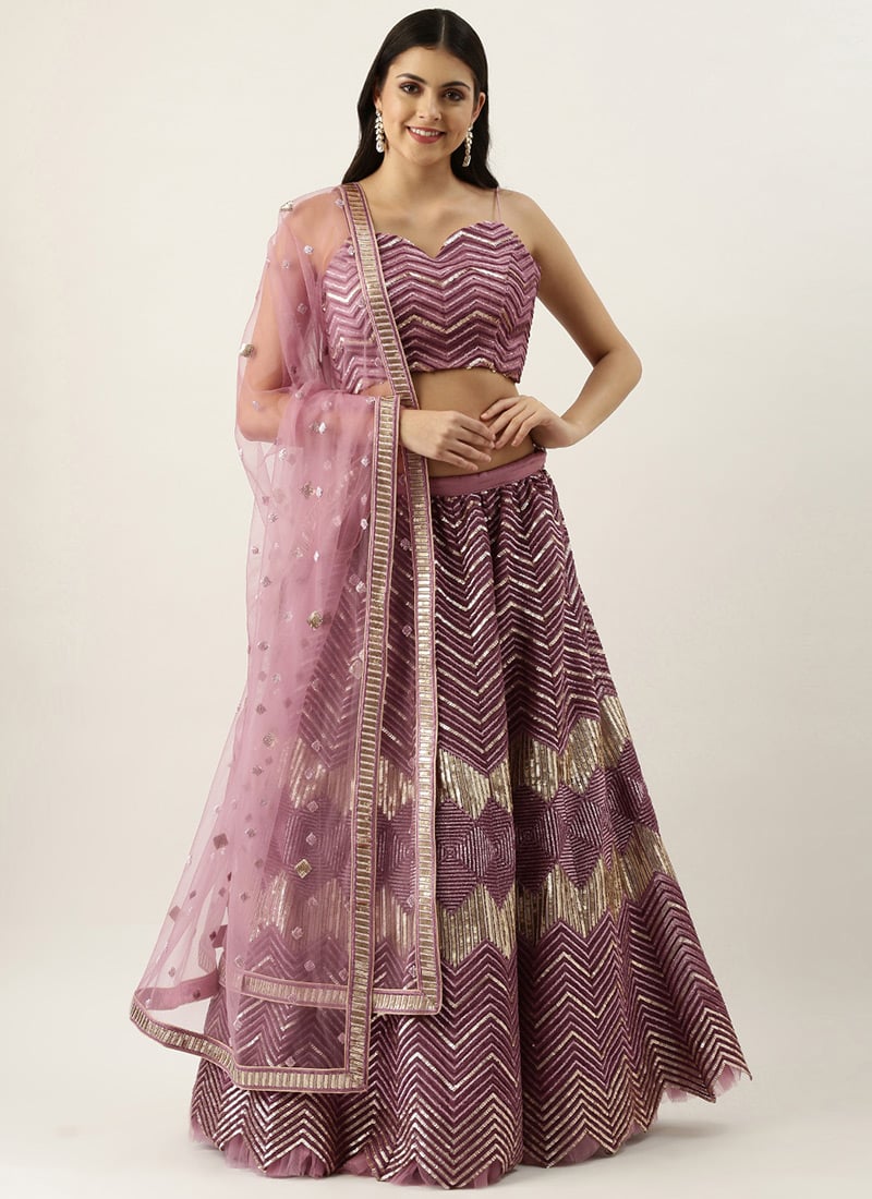 Buy Lavender Lehenga Choli Online | Online Lavender Lehenga Dresses ...