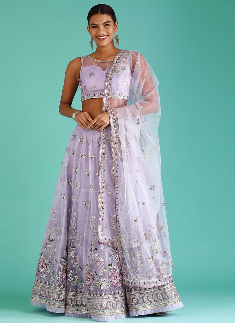 Buy Lavender Lehenga Choli Online | Online Lavender Lehenga Dresses ...