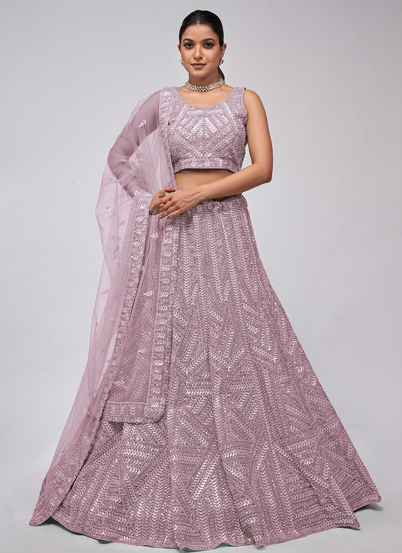 Buy Lavender Lehenga Choli Collections Online -Cbazaar