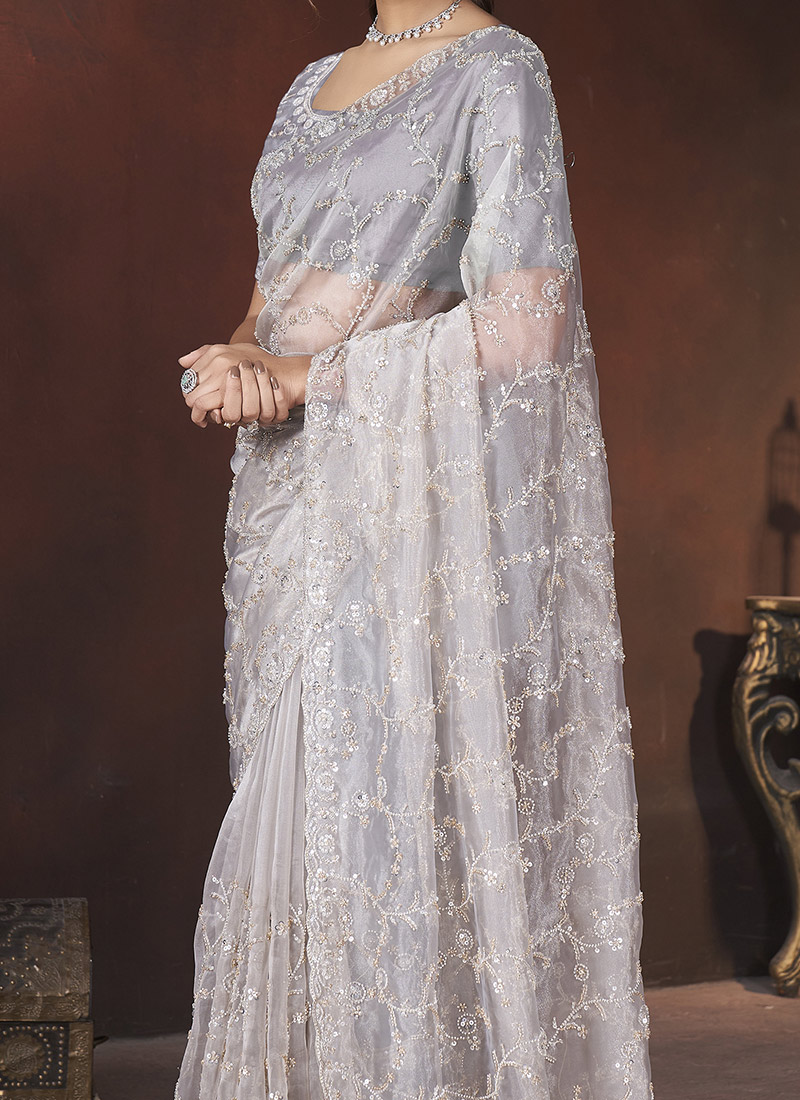 Buy Lavender sarees online | Lavender sarees styles | Online Lavender ...