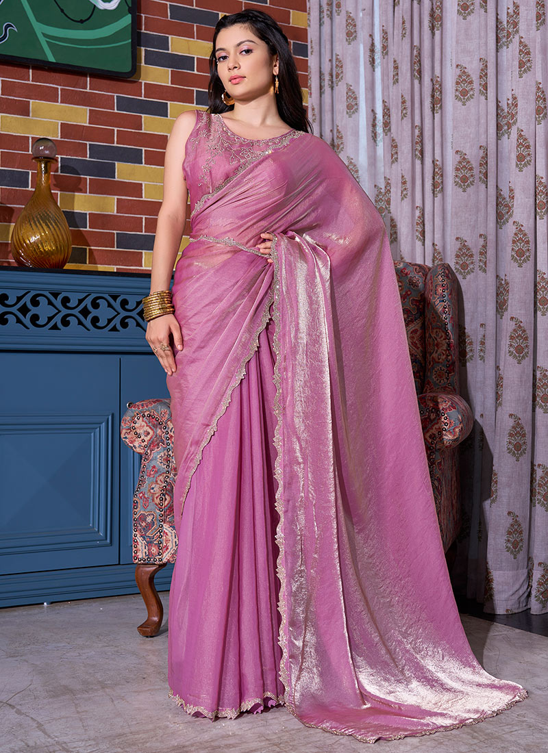 Buy Lavender sarees online | Lavender sarees styles | Online Lavender ...