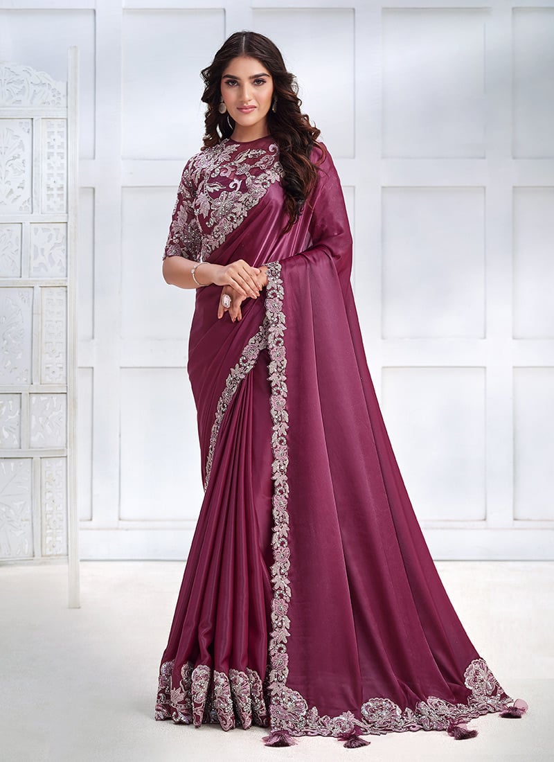 Purchase Magenta sarees online | Buy Magenta sarees online | Online ...
