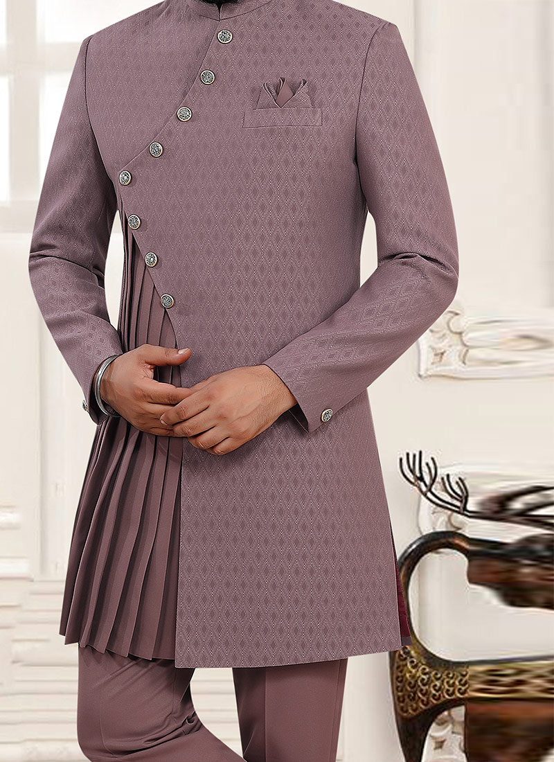 Shop Designer Wine Sherwani For Men Online In India