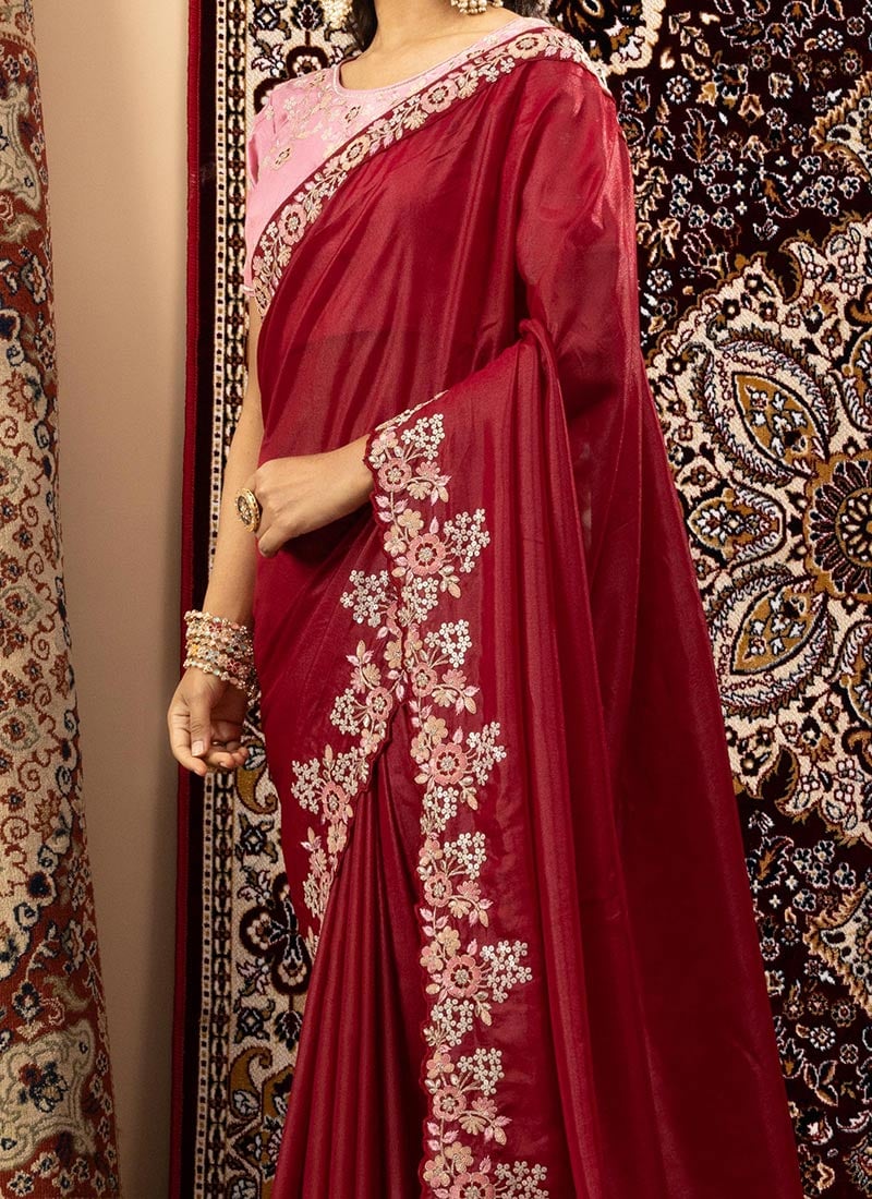 Maroon Saree | Buy Maroon Sarees Online Shopping - Cbazaar