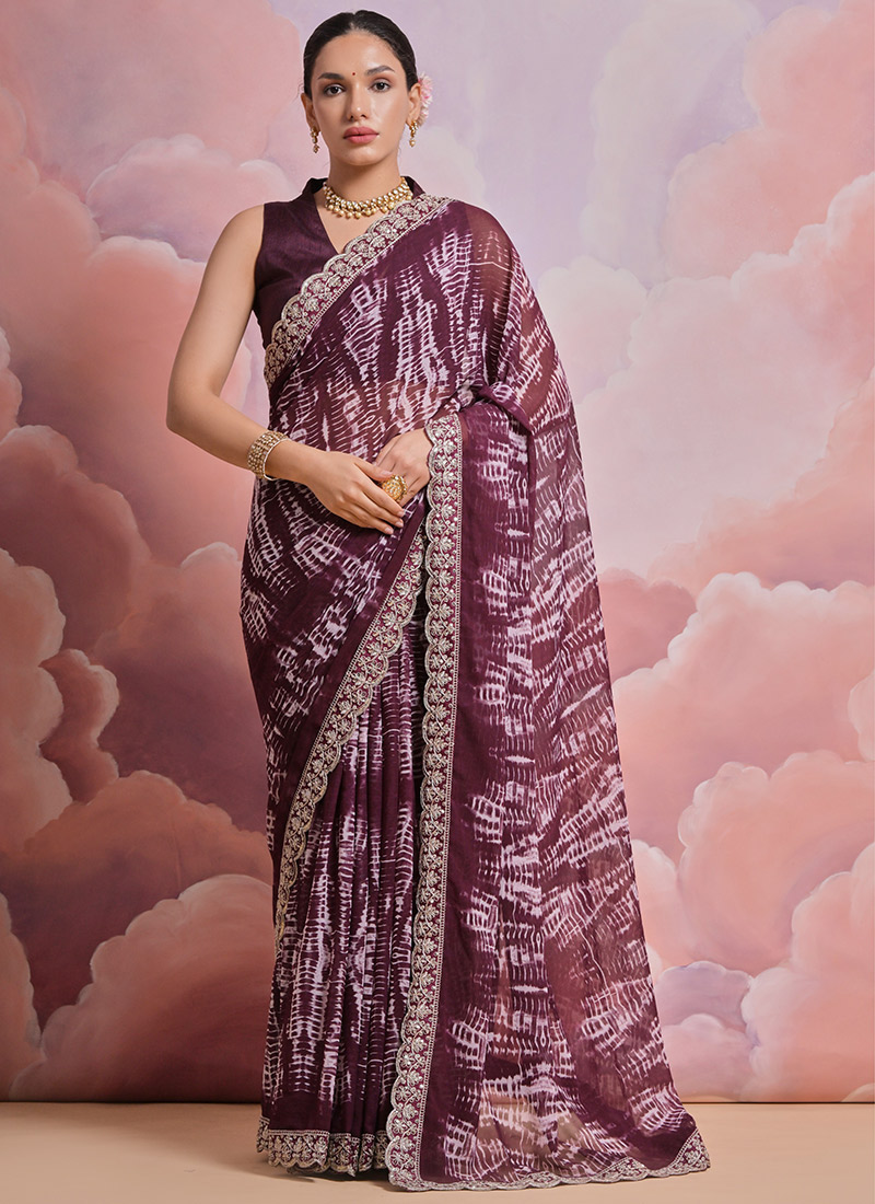 Maroon Saree | Buy Maroon Sarees Online Shopping - Cbazaar