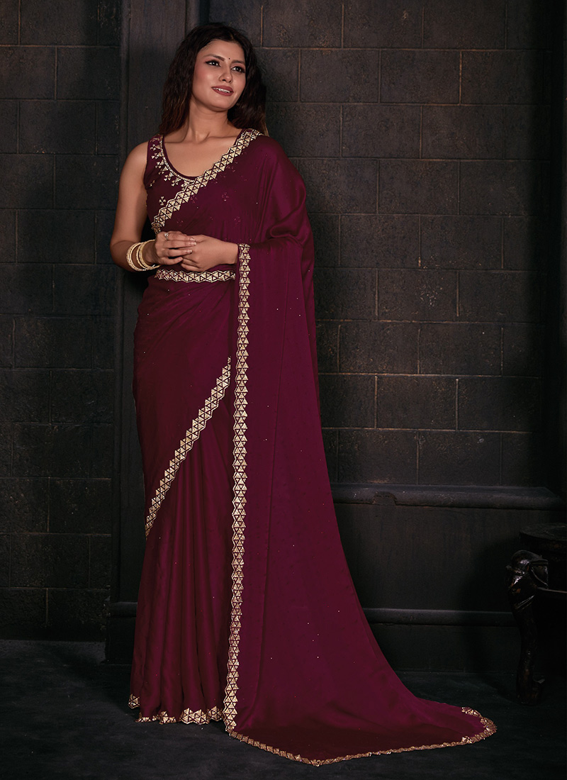 Maroon Saree | Buy Maroon Sarees Online Shopping - Cbazaar