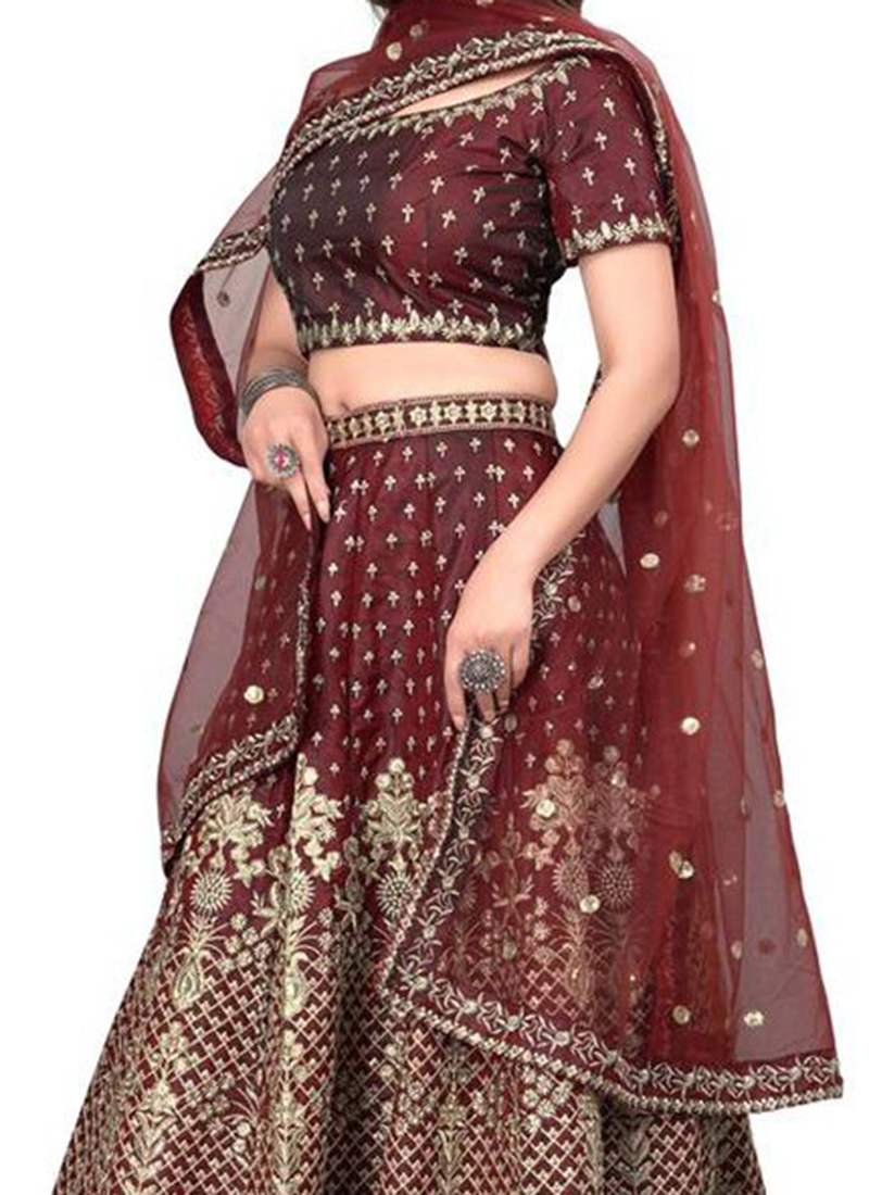 Shop Latest Maroon Lehengas For Women Attractive Outfits