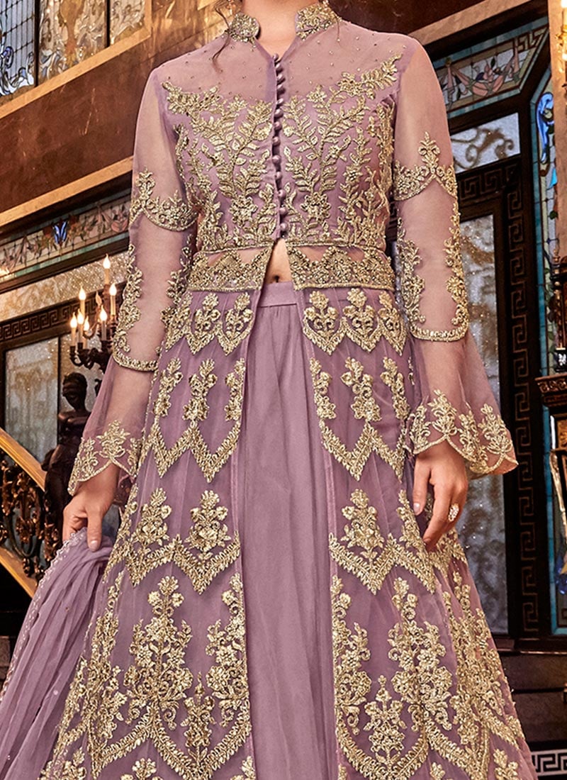 Buy Designer Lehenga With Long Top Choli Online