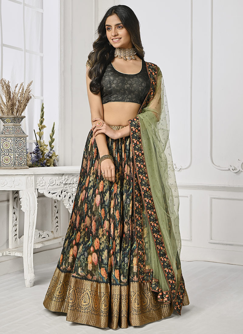 Buy Designer Multi Color Lehenga Choli Online -Cbazaar