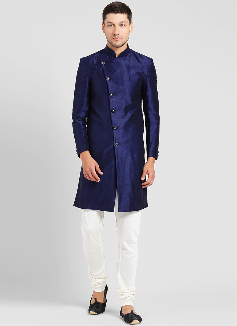 Buy Angrakha Sherwani | Men Angrakha Sherwani Online Shopping