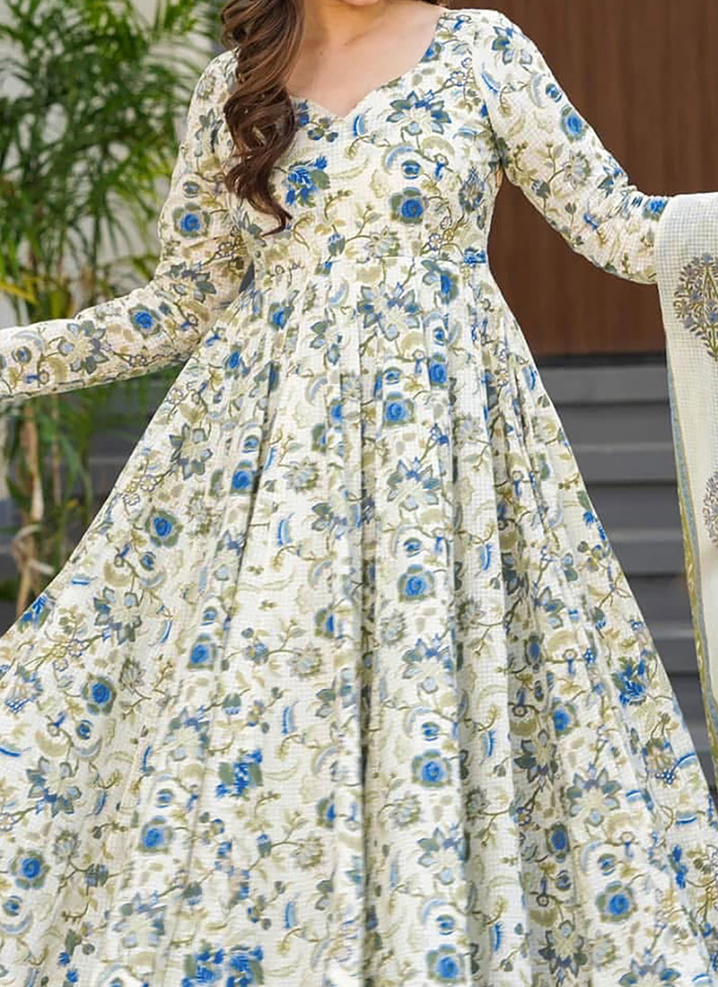 Buy Off White Muslin Digital Print Palazzo Suit After Six Wear Online ...