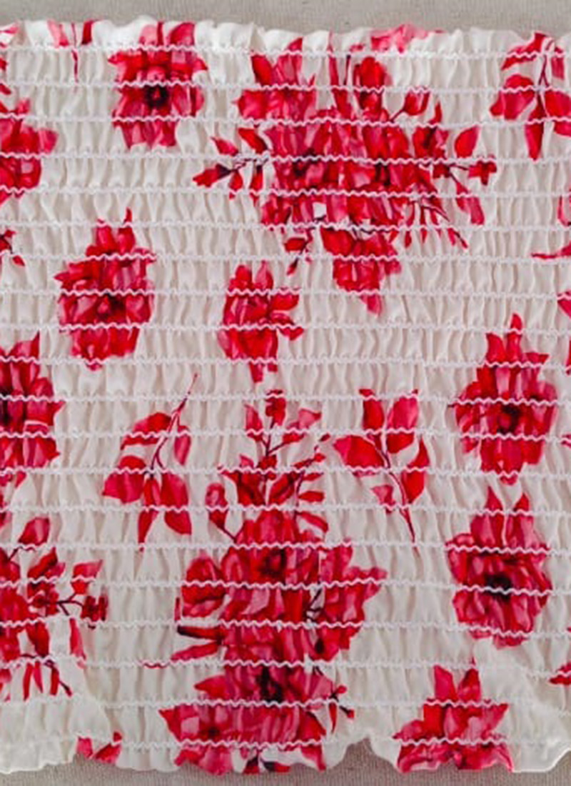 Shop Off White Satin Blend Digital Print Fabric Online at Best Price ...