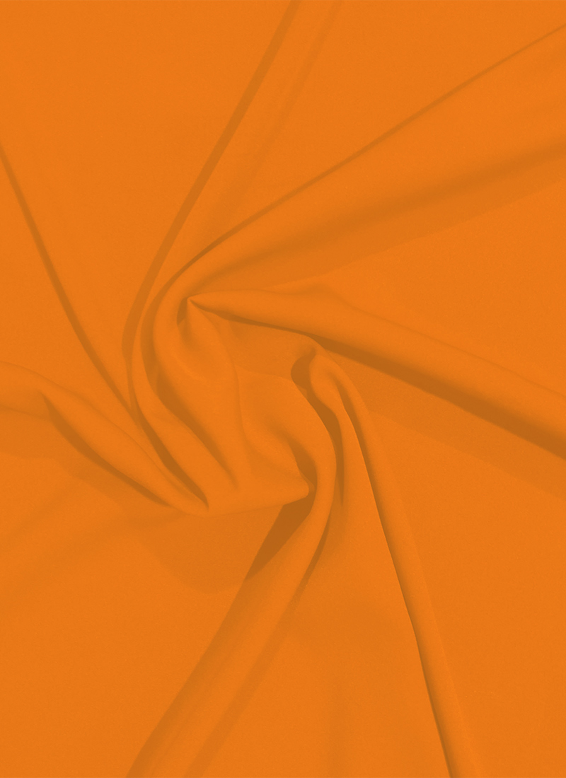 Shop Orange Crepe Solid Fabric in UK - Cbazaar