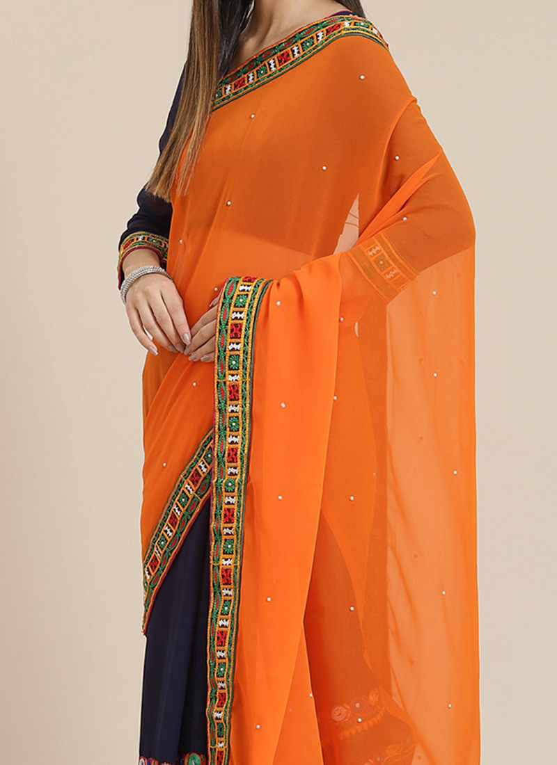 Buy Orange Sarees Online | Orange Sarees Styles | Online Orange Sarees