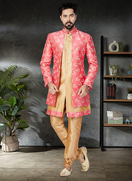 Buy Orange Color Sherwanis | Online Orange Colour Sherwanis | Designer ...