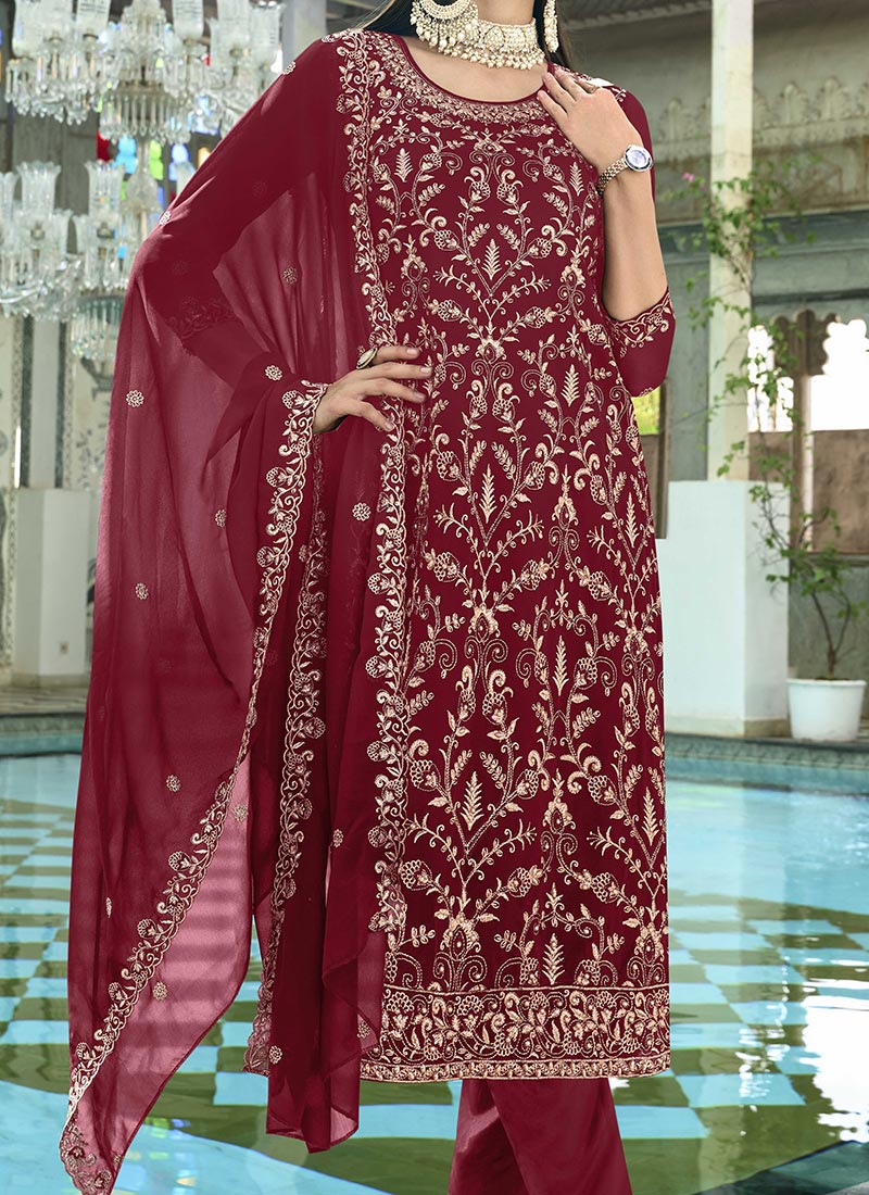 Red Salwar: Buy Red Salwar Kameez Designs Online Shopping