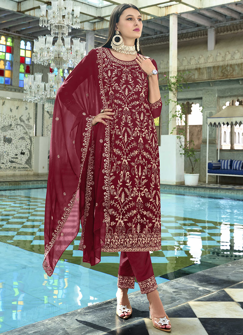 Red Salwar: Buy Red Salwar Kameez Designs Online Shopping