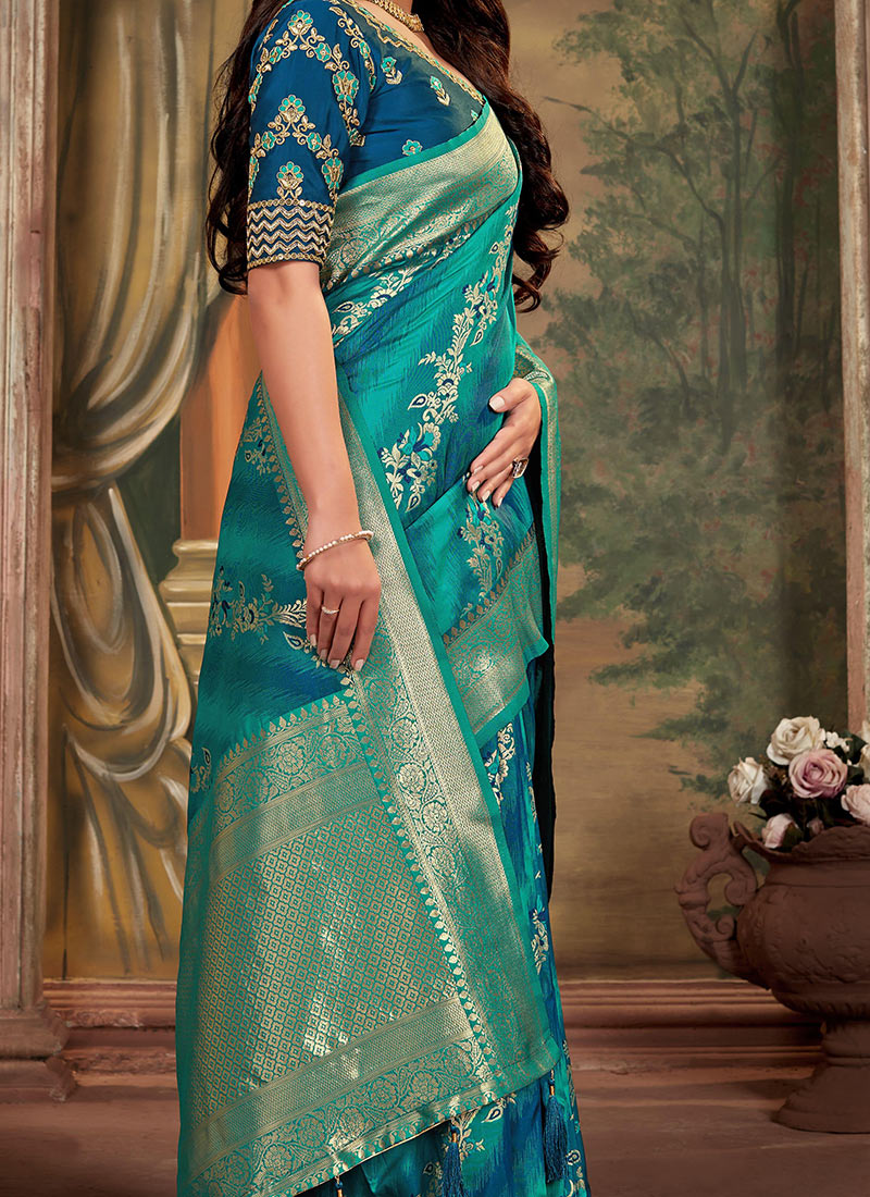 Buy Latest Blue Sarees Online Shopping At Cbazaar