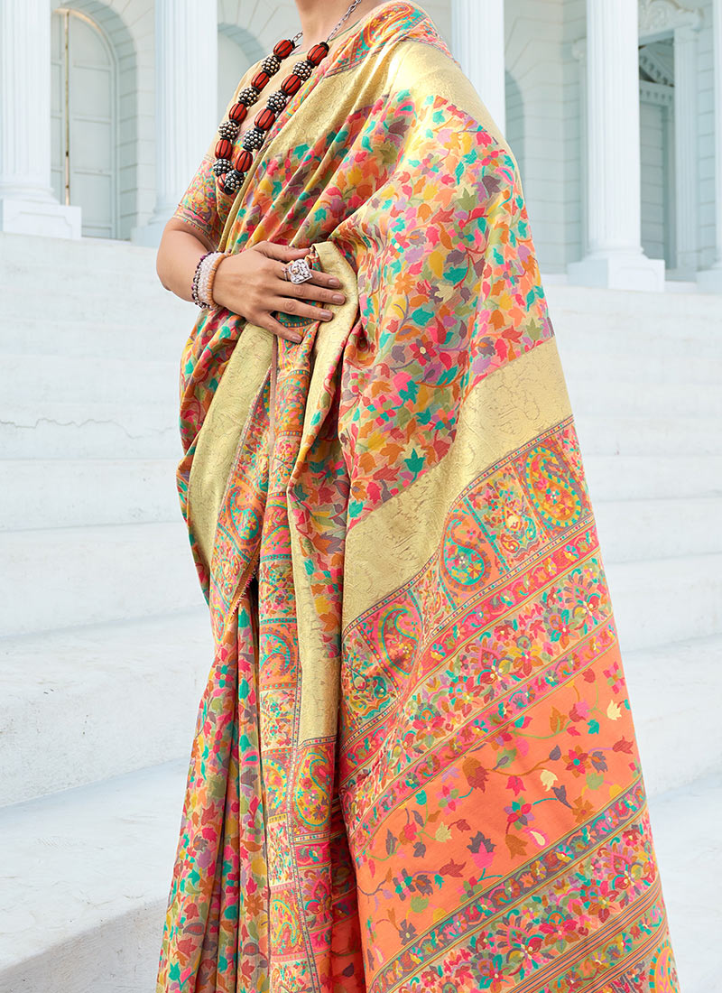 Buy Latest Gold Sarees Designs Online - Cbazaar