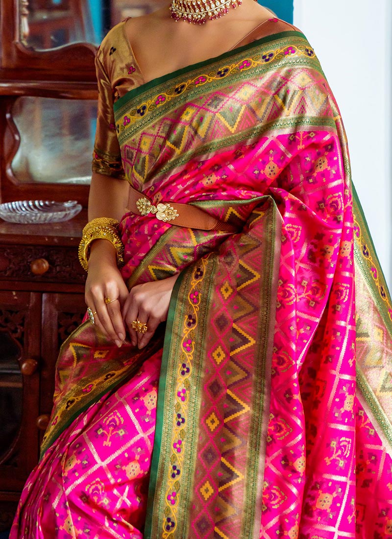 Latest Pink Sarees Designs For Women | Pink Wedding Sarees