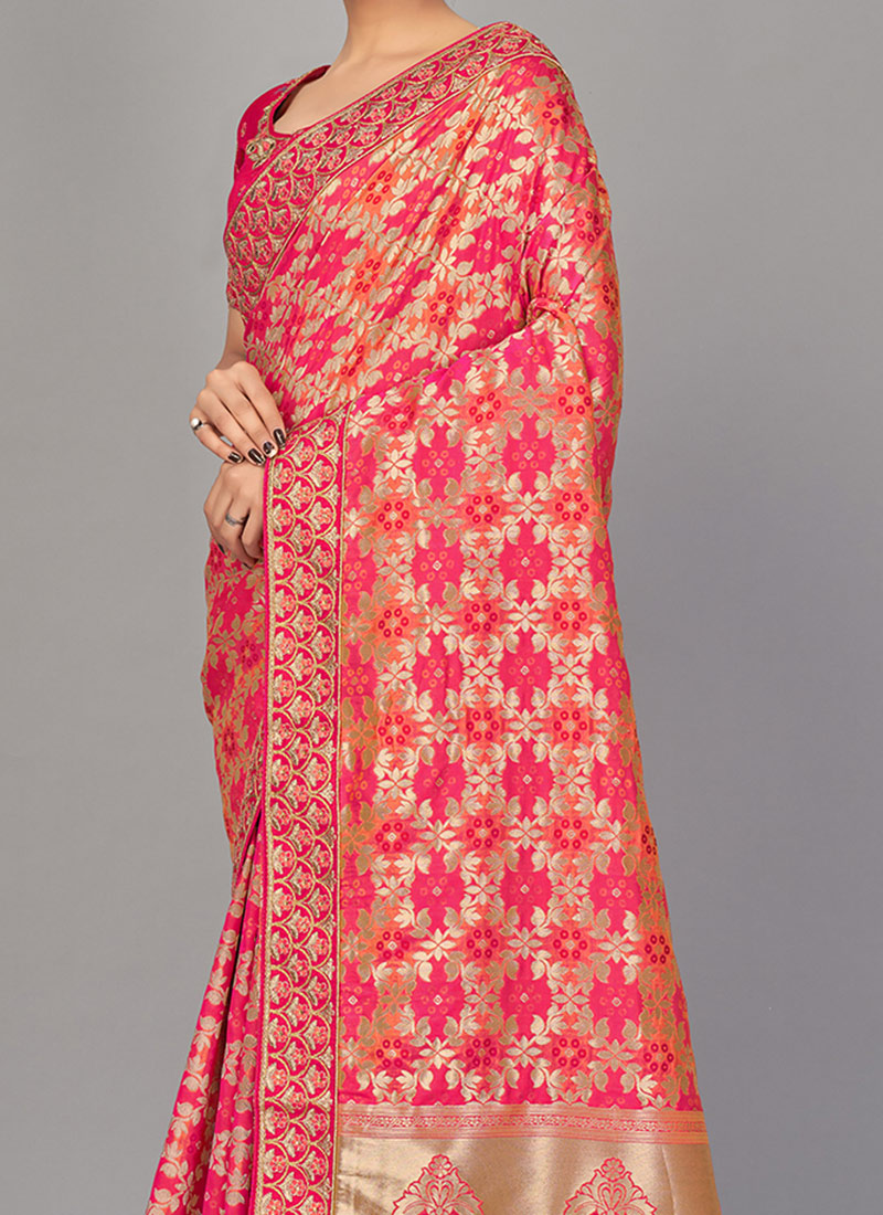 Latest Pink Sarees Designs For Women | Pink Wedding Sarees