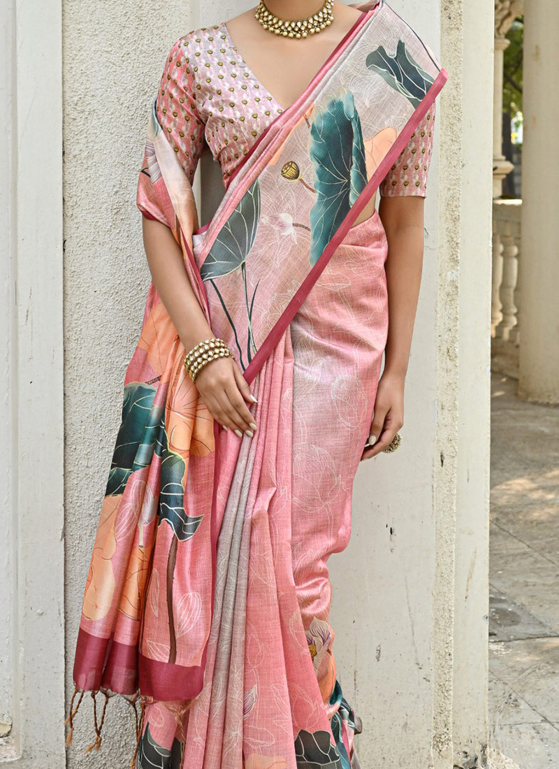 Latest Pink Sarees Designs For Women | Pink Wedding Sarees