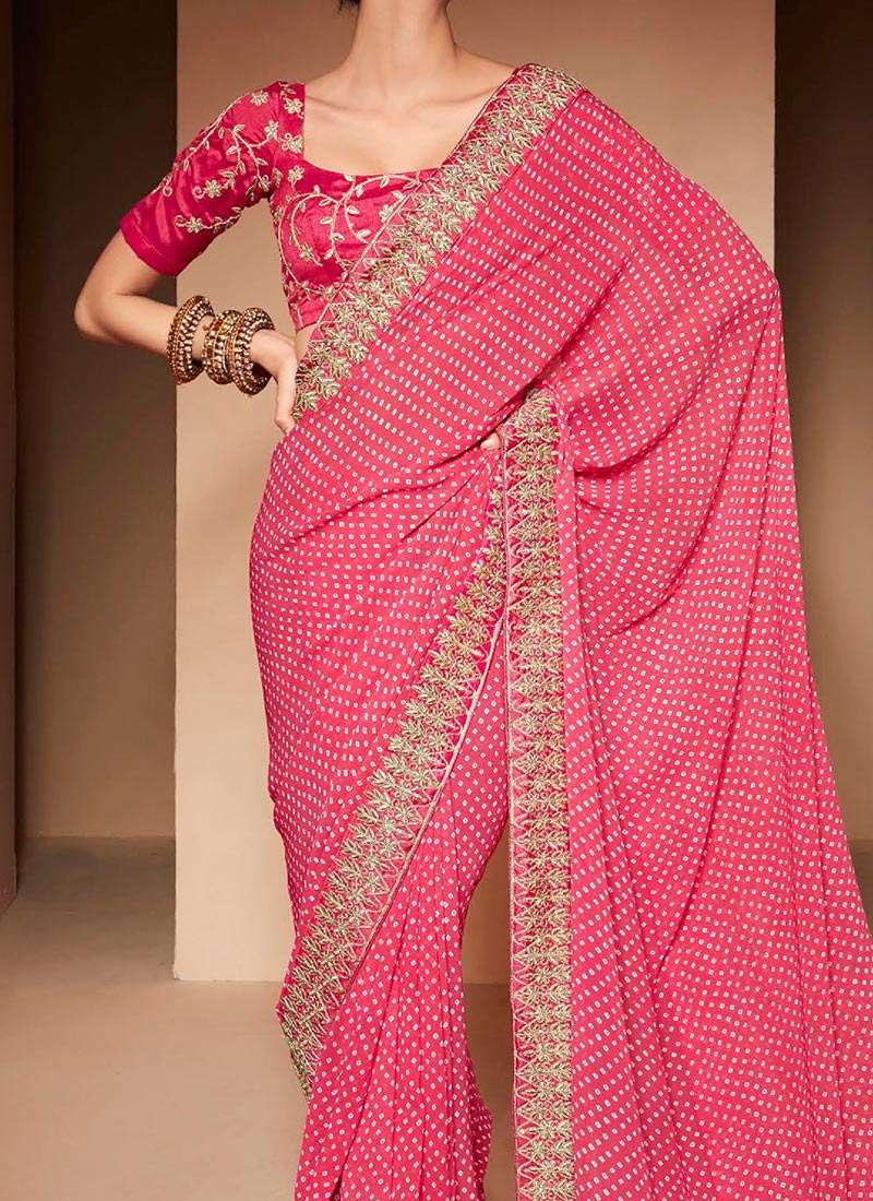 Latest Pink Sarees Designs For Women | Pink Wedding Sarees