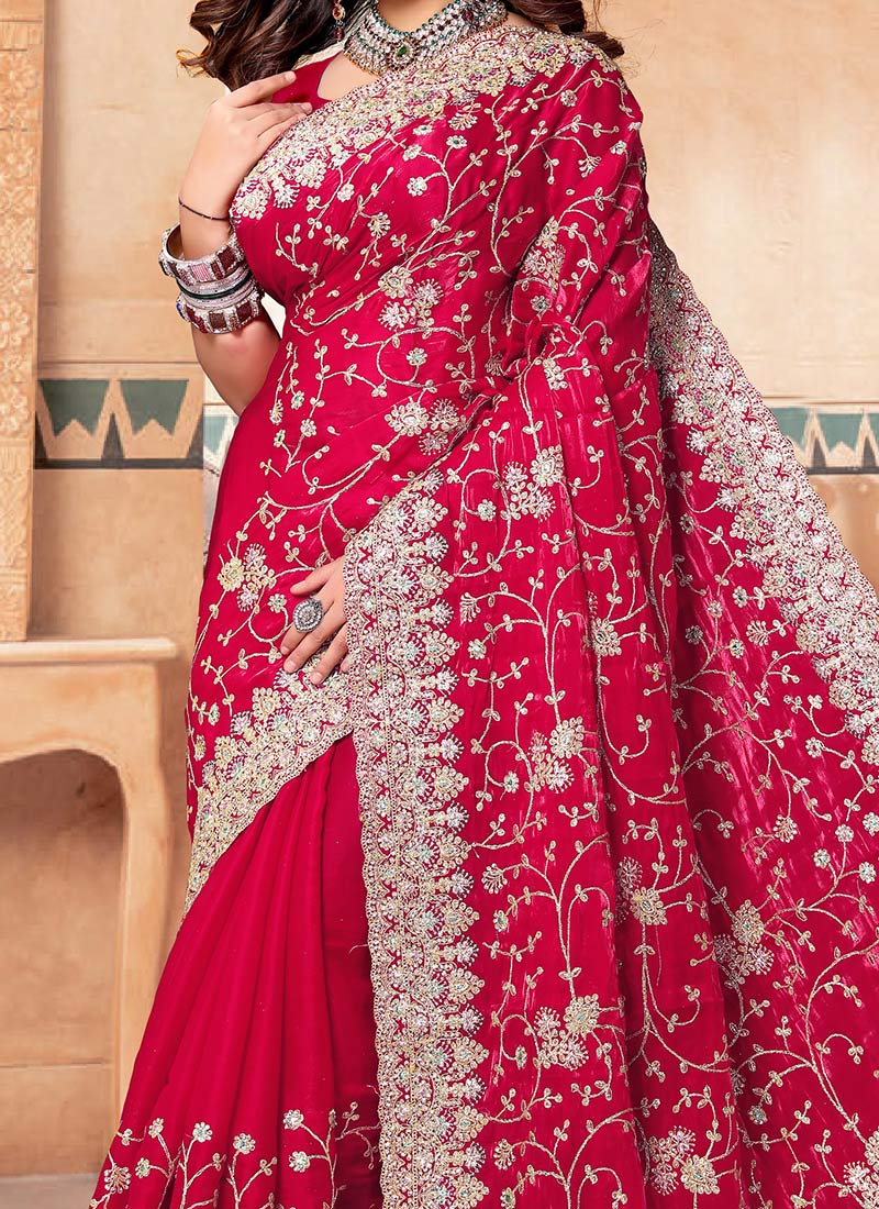 Latest Pink Sarees Designs For Women | Pink Wedding Sarees