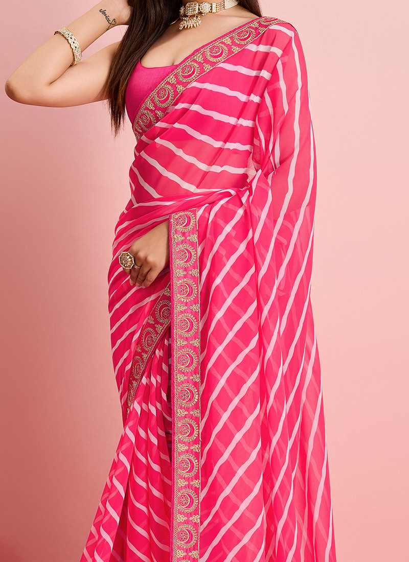 Latest Pink Sarees Designs For Women | Pink Wedding Sarees