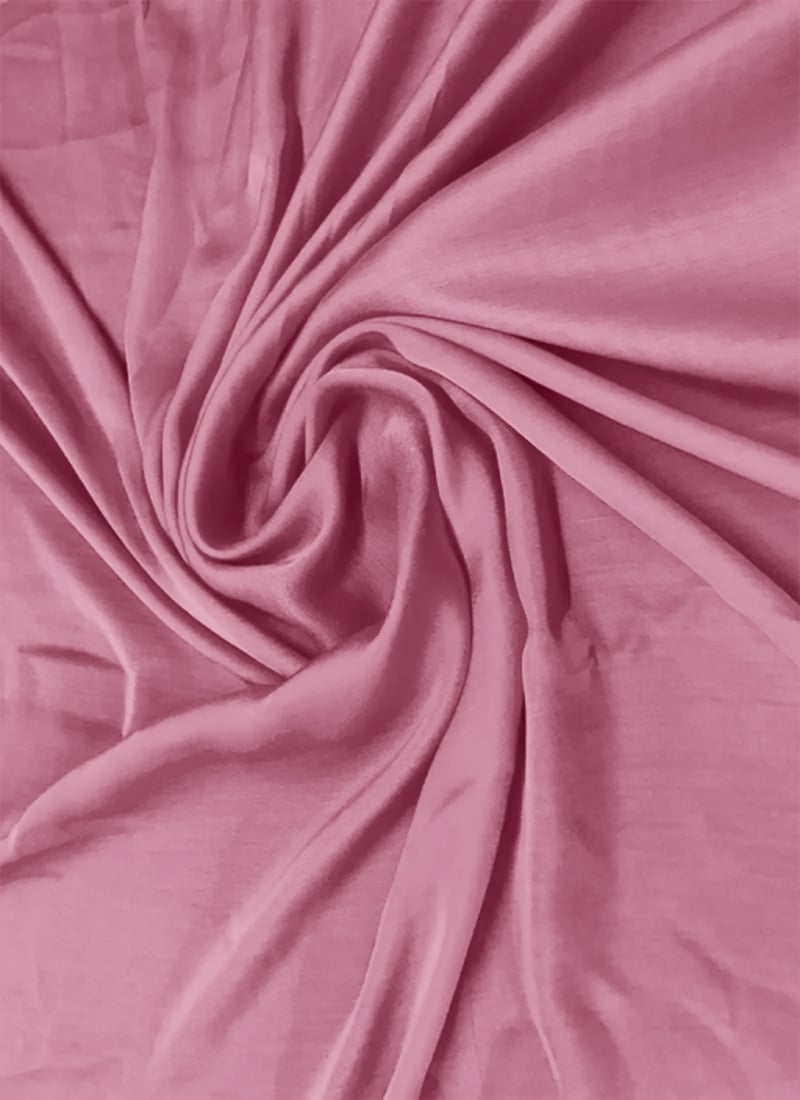 Shop Pink Modal Satin Solid Fabric in UK - Cbazaar