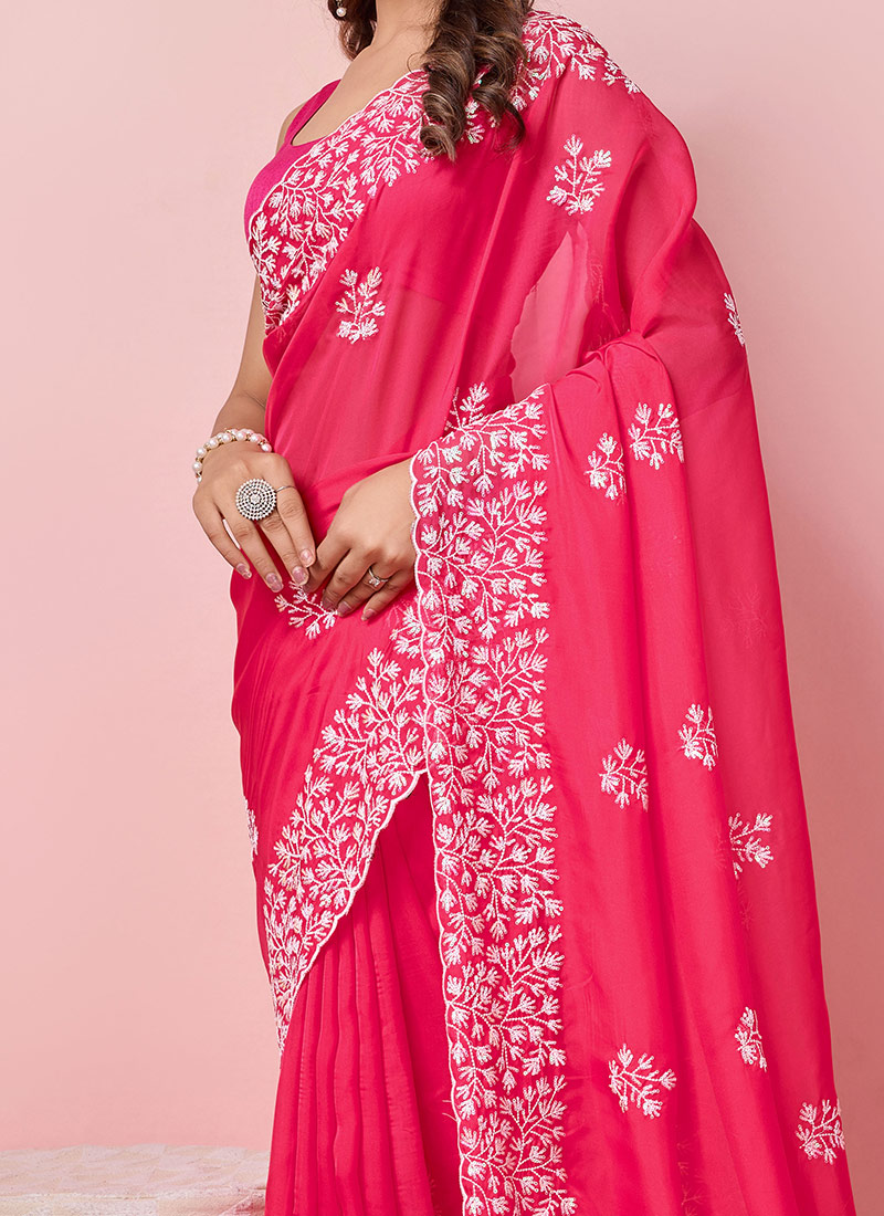 Latest Pink Sarees Designs For Women | Pink Wedding Sarees