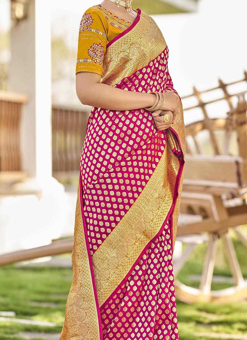 Latest Pink Sarees Designs For Women | Pink Wedding Sarees