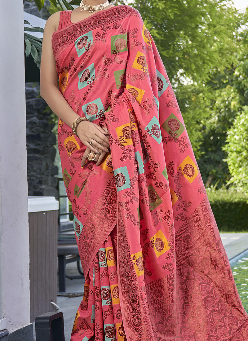 Latest Pink Sarees Designs For Women | Pink Wedding Sarees