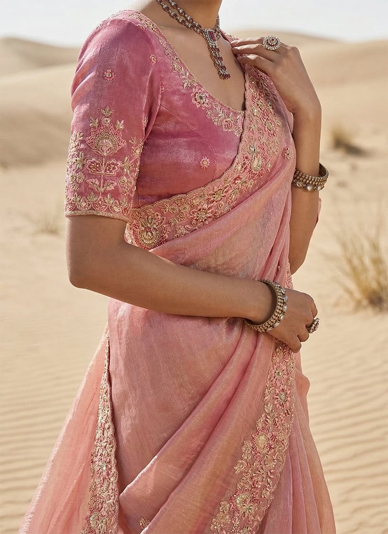 Latest Pink Sarees Designs For Women | Pink Wedding Sarees