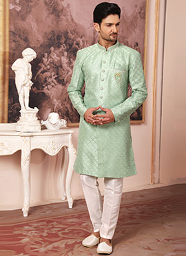 Green Sherwanis: Buy Green Color Sherwanis Online | Designer Green ...