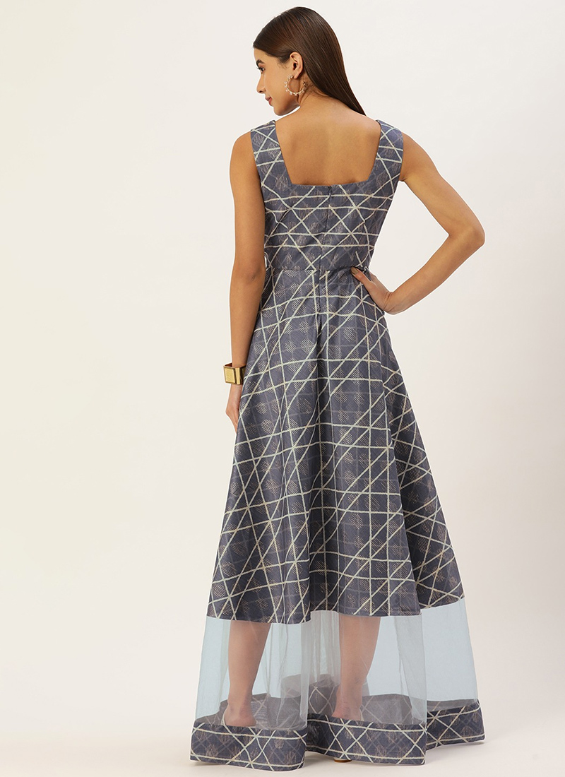 Buy Blue Digital Printed Floor Length Gown Party Wear Online at Best ...