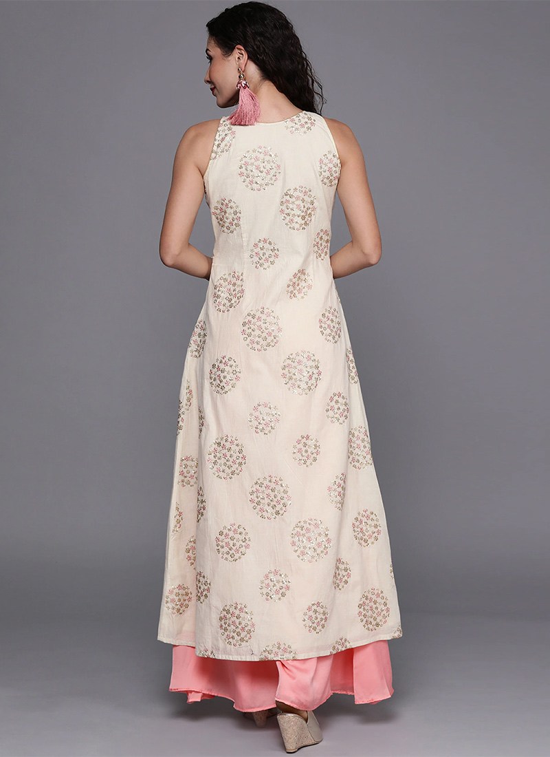 Buy Indian Ethnic Clothing - Sangeet Off White Indo Western