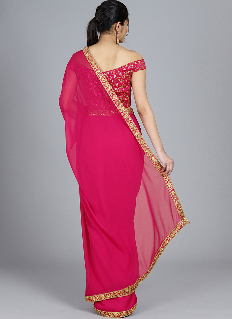 Latest Pink Sarees Designs For Women | Pink Wedding Sarees