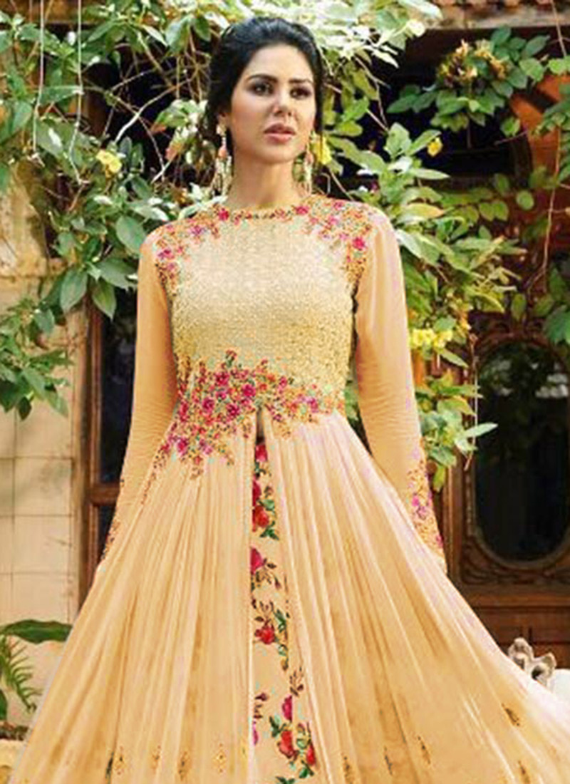 Buy Designer Lehenga With Long Top Choli Online