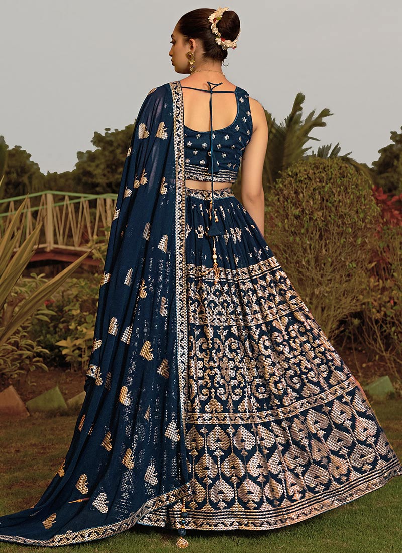 Latest Blue Lehenga Choli Designs For Women Online -Cbazaar