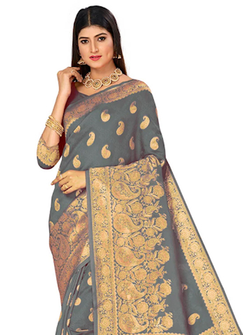 Shop Grey sarees online | Online Grey sarees | Purchase Grey sarees online