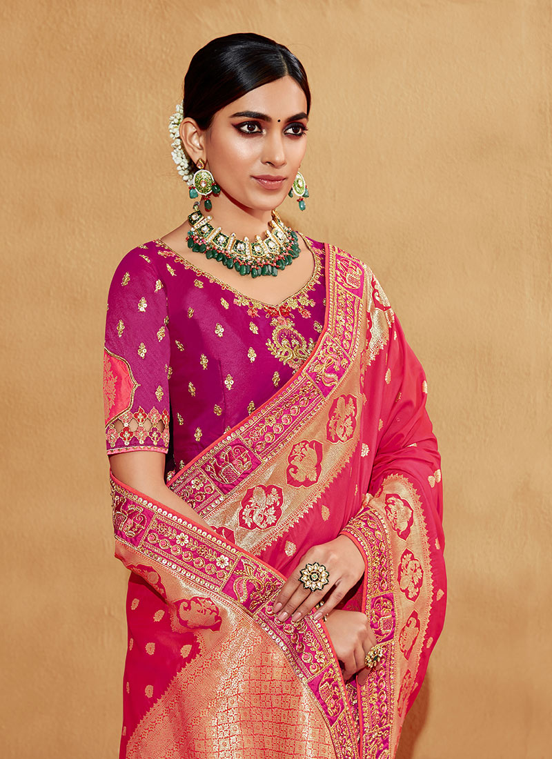 Purchase Magenta sarees online | Buy Magenta sarees online | Online ...