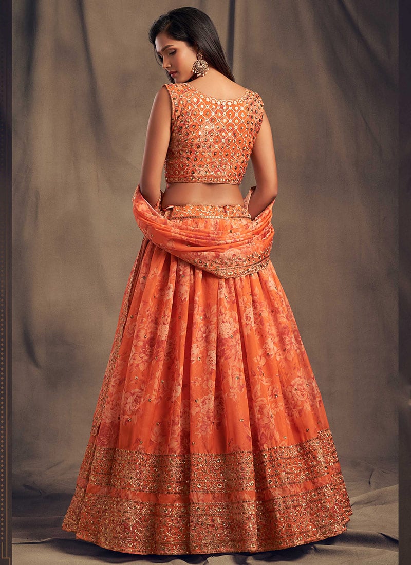 Buy Orange Color Indian Ethnic Wear Online at Cbazaar