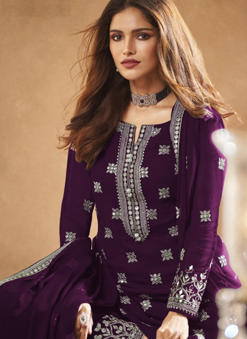 Buy Purple Salwar Kameez | Online Indian Wedding Purple Salwar Kameez