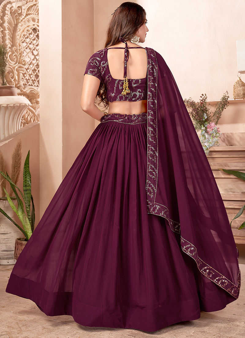 Buy Purple Color Lehenga Choli Collections Online -Cbazaar