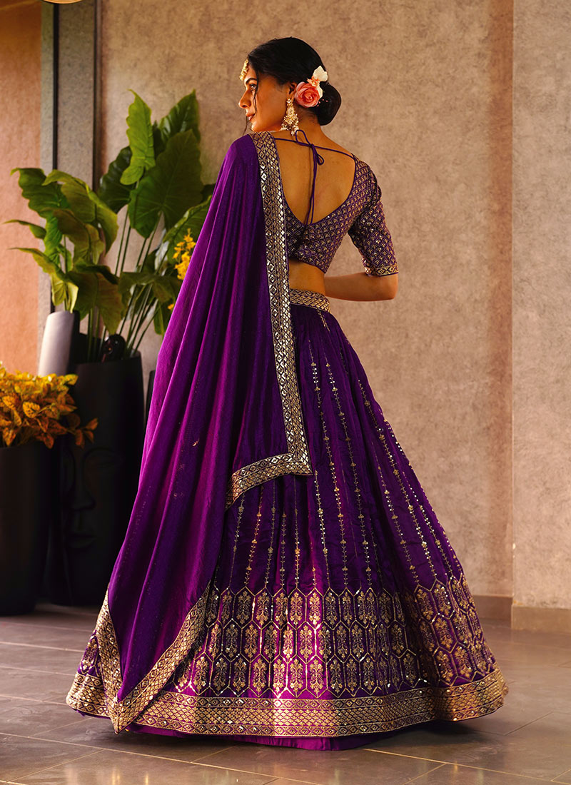 Buy Purple Color Lehenga Choli Collections Online -Cbazaar