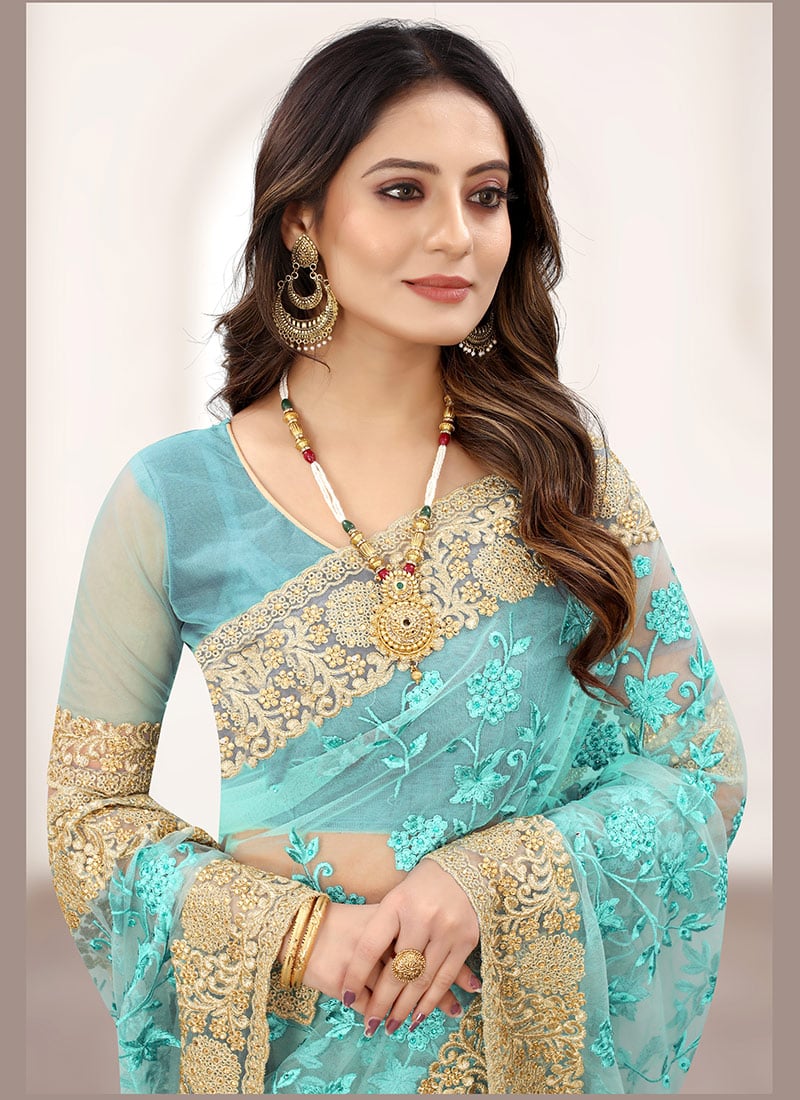 Buy Latest Blue Sarees Online Shopping At Cbazaar