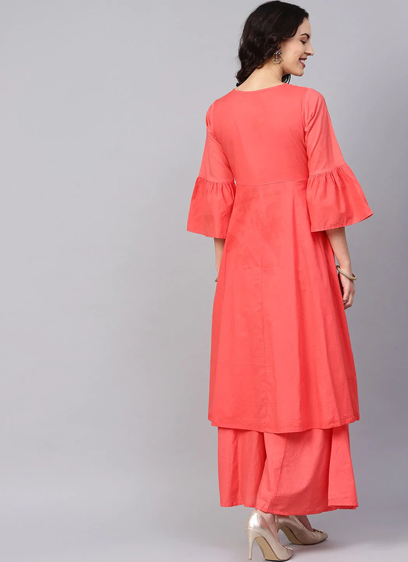 Buy Trendy Peach Colour Kurta Sets Online at Cbazaar