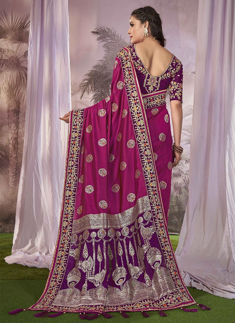 Latest Pink Sarees Designs For Women | Pink Wedding Sarees