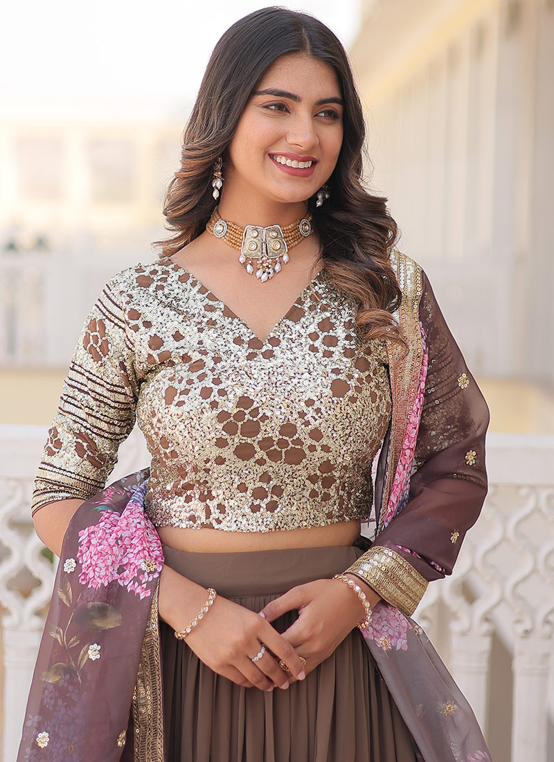 Stylish Beige Lehengas Online for Women Designer Outfits